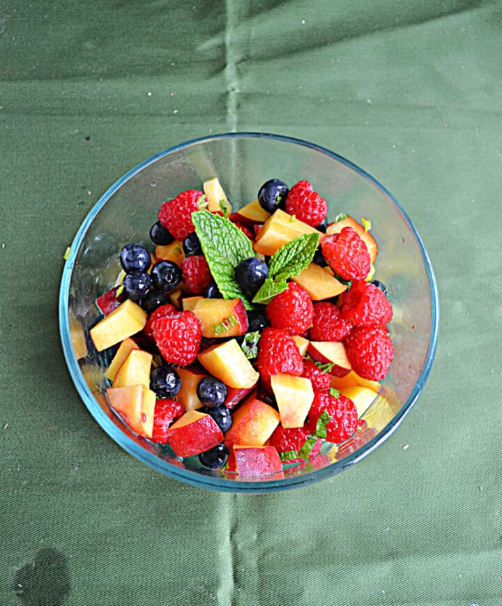 Easy Fruit Salad with Mojito Dressing - Hezzi-D's Books and Cooks