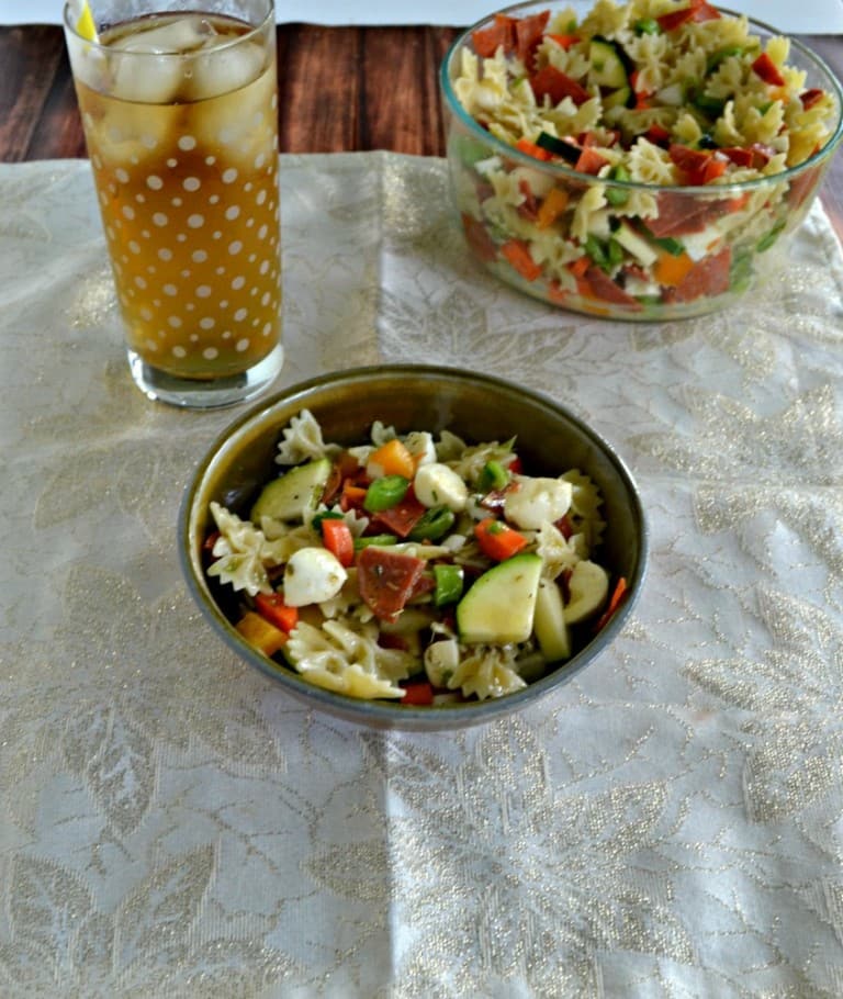 Pasta Salad with Green Tea Vinaigrette - Hezzi-D's Books and Cooks