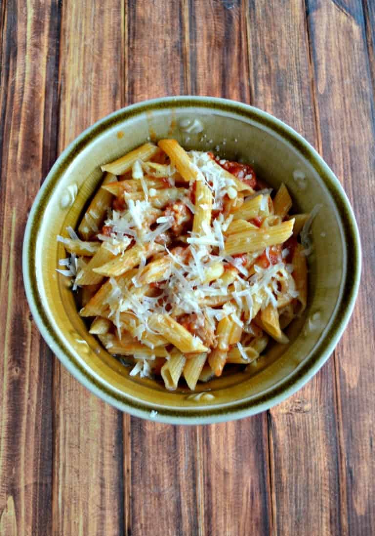 Penne with Bacon, Onion, and Balsamic Vinegar - Hezzi-D's Books and Cooks