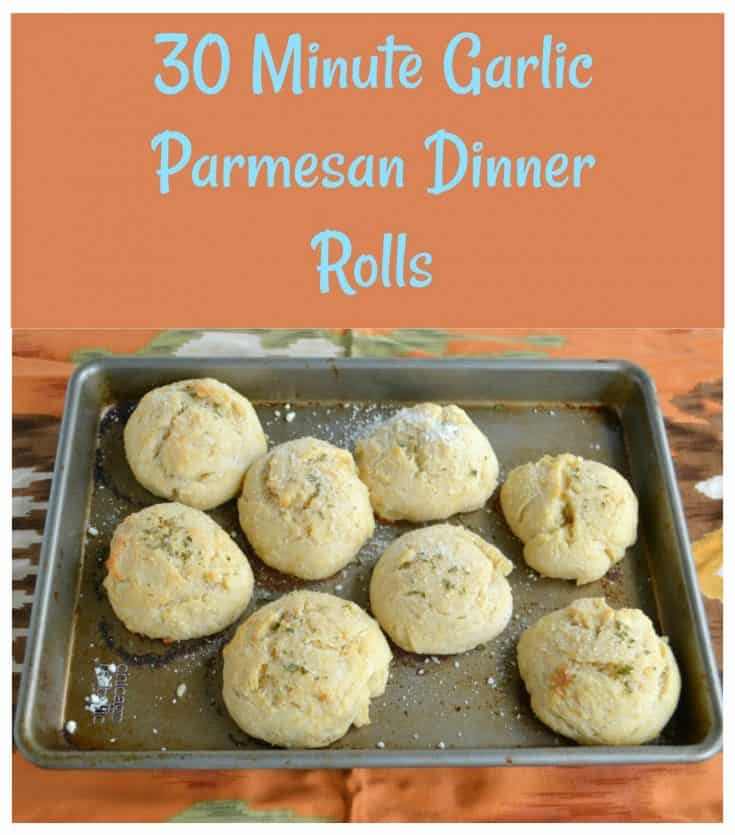 30 Minute Garlic Parmesan Dinner Rolls - Hezzi-D's Books and Cooks